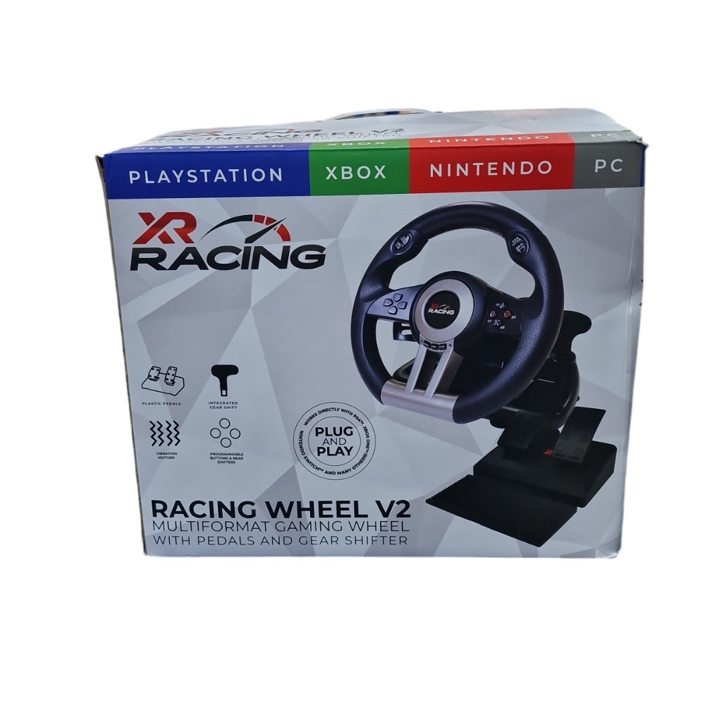 Used X-Rocker Racing Wheel V2 (Playstation/Xbox/Nintendo/PC) - Own4Less